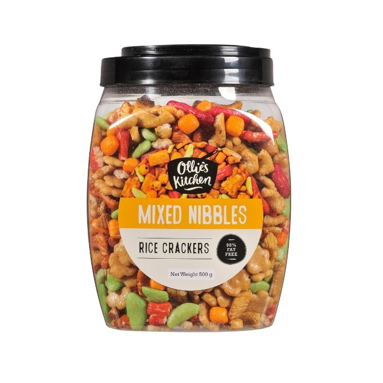 Ollie's Kitchen Mixed Nibbles Rice Crackers Value Jar 250g – Healthy ...
