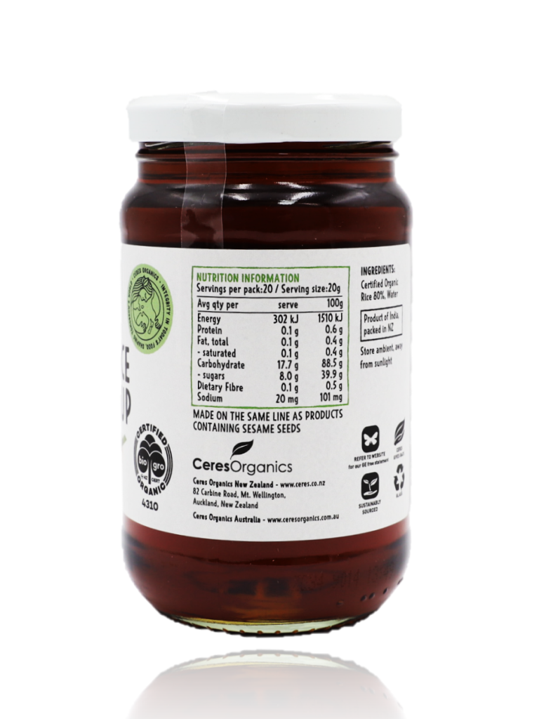 Ceres Organics Brown Rice Malt Syrup 400g – Healthy Essentials Australia